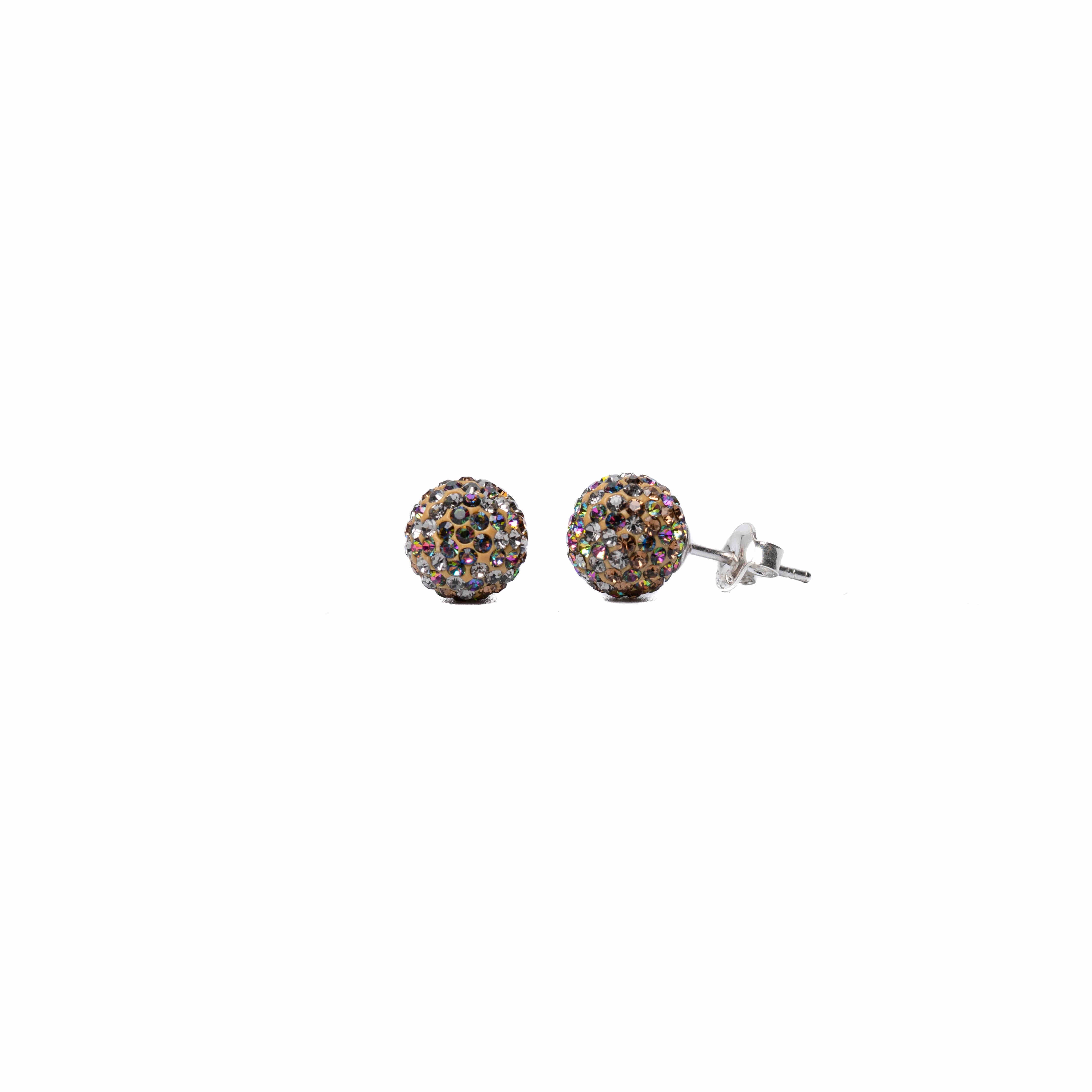 Crystal stud earrings, Earth – Vanesa de Marko